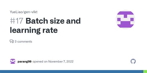Batch Size And Learning Rate Issue Yueliao Gen Vlkt Github