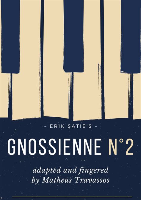 Gnossienne No 2 For Piano Arr Matheus Travassos Sheet Music