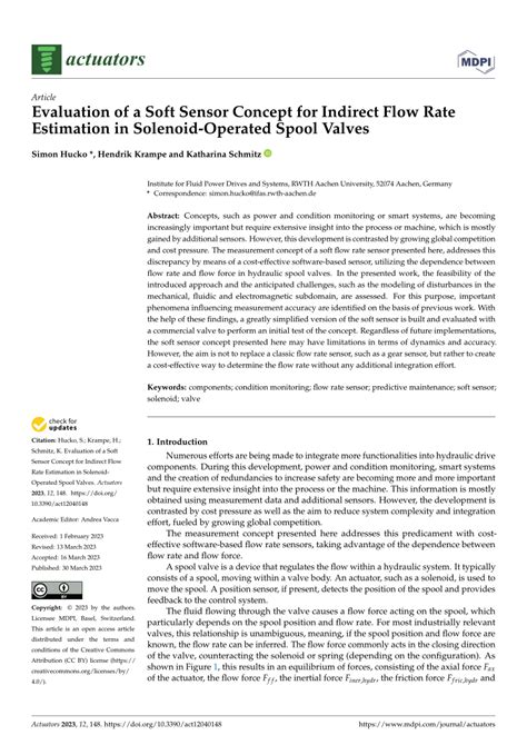 pdf evaluation of a soft sensor concept for indirect flow rate