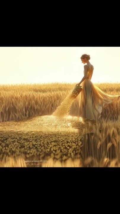 황금 들판에서 여인이 황금 동전을 쏟아낸다 재물의 기적 💰 쇼츠 된다온다 부자의삶 Youtube