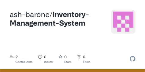 GitHub Ash Barone Inventory Management System