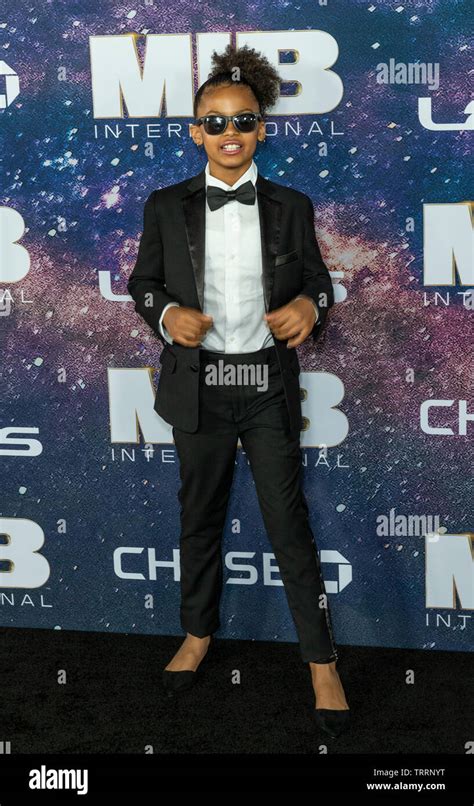 New York Ny June 11 2019 Mandeiya Floey Attends Men In Black International Premiere At Amc