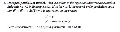 Solved Exercises Four Nonlinear Models Are Described In Chegg Com