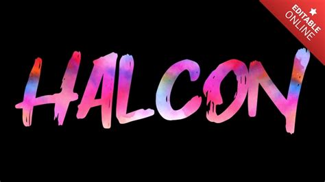 Halcon Editable Watercolor Font Text Effect Generator