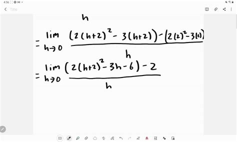 SOLVED Difference Quotients Let F Be A Function And Let C And C H Numerade