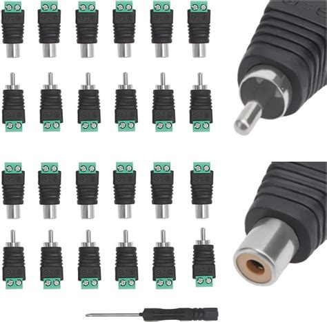 Kuoqiy 12 Paia Rca Connettore Kit Rca Audio Video Connettore