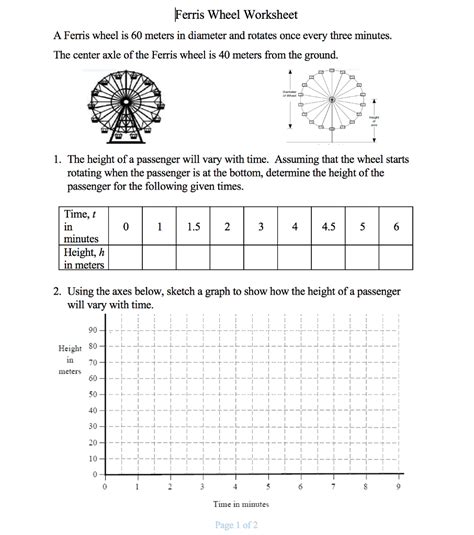 Ferris Wheel Worksheet Answers Printable Word Searches