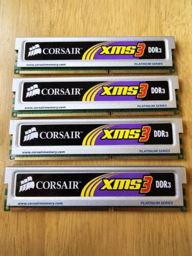 Corsair Xms3 Ddr3 4gb Tr3x3g133c9 Ddr3 1333mhz Platinum Series Kit 4 Sticks Ebay Corsair Xms3 Ddr3 4gb Tr3x3g133c9 Ddr3 1333mhz Platinum Series Kit 4 Sticks Ebay
