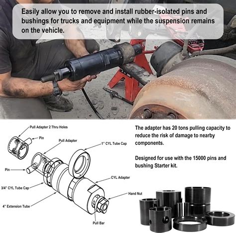15030 Leaf Spring Pin And Bushing Adapter Service Kit Remover And Installer