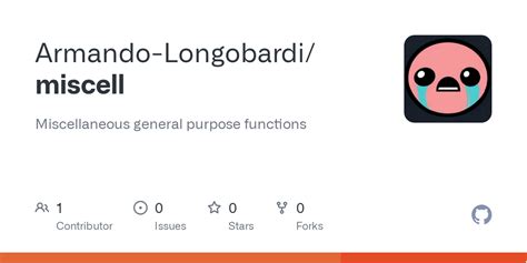 GitHub Armando Longobardi Miscell Miscellaneous General Purpose