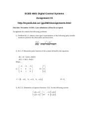 Master Digital Control Systems ECED 4601 Assignment Insights Course Hero