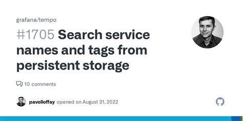 Search Service Names And Tags From Persistent Storage · Issue 1705