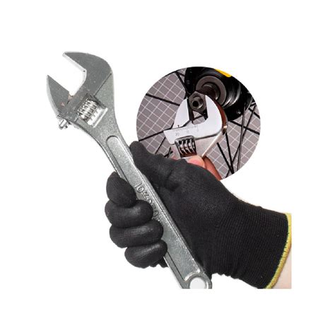 Chave Inglesa Ajustável 8 10 12 15 18 Polegadas Cromada Revestida Reforçada Profissional