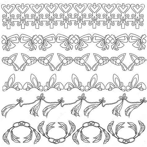 vintage decorative devider borders stock illustration illustration