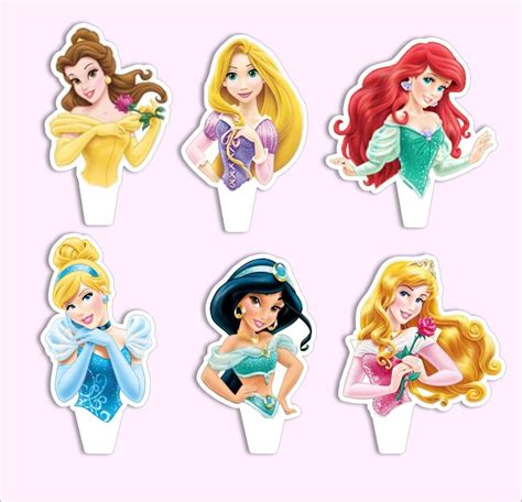 Disney Princess 3d Cupcake Toppers Edible Images Disney Princess Cupcakes Disney Princess