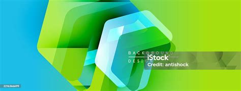 추상적인 기하학적 모양이 겹쳐집니다 생생한 블루 그린 색조가 현대적인 디자인을 연출합니다 텍스트는 배경 디자인을 읽습니다 부드러운 그라디언트는 역동적인 시각 효과를