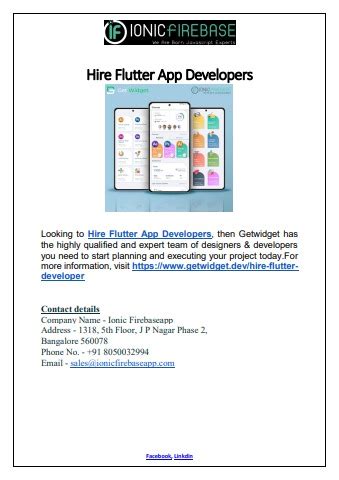 Hire Flutter App Developers Flipbook By Ionic Firebaseapp FlipHTML5