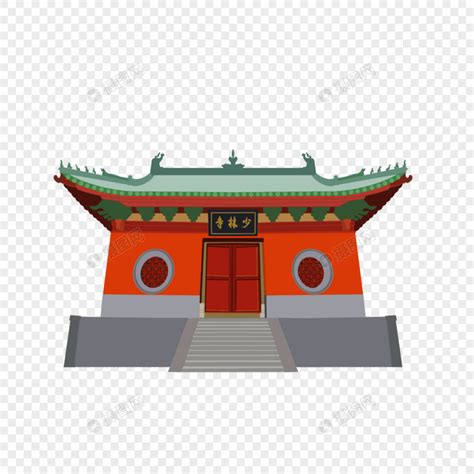 手绘少林寺元素素材下载 正版素材401452203 摄图网