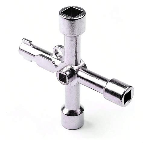 1pc 4 Way Key Wrench Multi Function Elevator Door Water Meter Valve