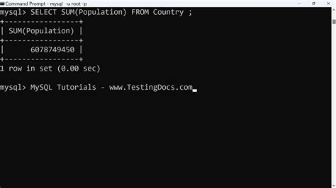 Mysql Aggregate Functions Testingdocs