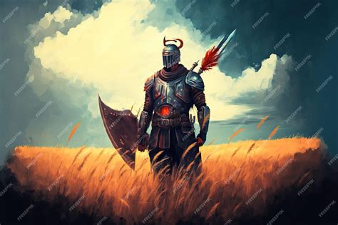 Premium Photo Warrior With The Spear Ancient Warrior With The Magic