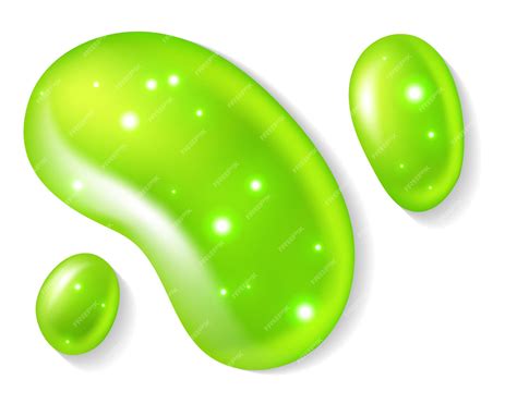 Premium Vector Green Sparkling Blob Slime Drops With Bright Texture