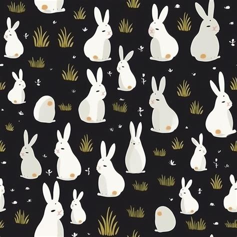 premium photo pattern many rabbits