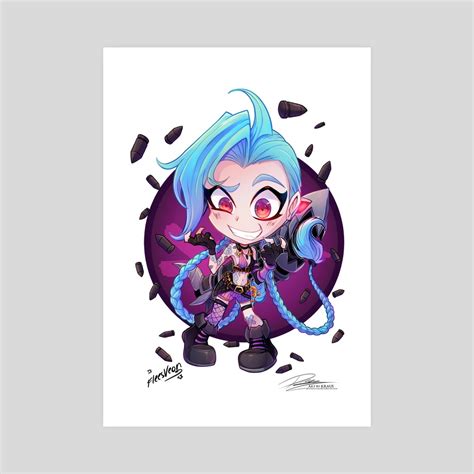 Chibi Jinx An Art Print By Kraus Arts Inprnt