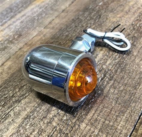 Pair Bullet Classic Mini Indicators Cafe Racer Motorcycle Alloy Bobber
