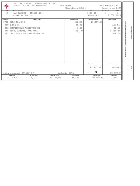 784451256 Holerite Jan Pdf Politica Social Estado De Bem Estar Social