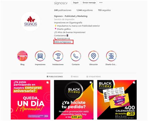 ¿qué Es El Link En Bio De Instagram Signos Comunicación Visual