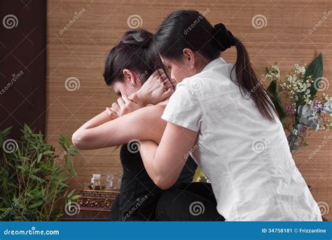 Young Woman Enjoying Massage Stock Image Image Of Beauty Procedure