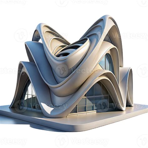 Magnificent Vintage Zaha Hadid Inspired Building Parametric Curves