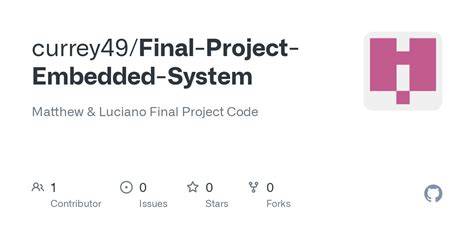 GitHub Currey Final Project Embedded System Matthew Luciano Final Project Code