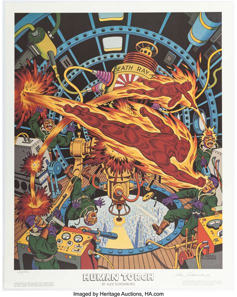 Comic Art Vintage Alex Schomburg All Winners Marvel Comics Character