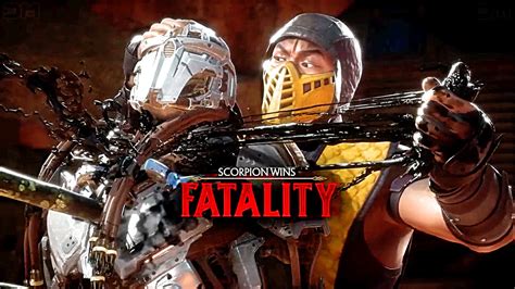 Mk11 Scorpion Klassic Performs All Fatalities Youtube