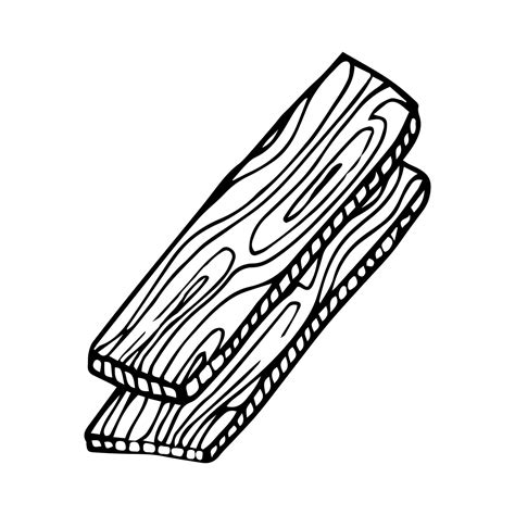 Lumber Cartoon Vector And Illustration Black And White Hand Drawn