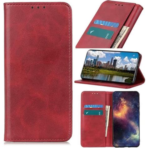 Coque Oppo Reno 6 5G en Cuir Fentes Cartes Magnétique Fonction Support