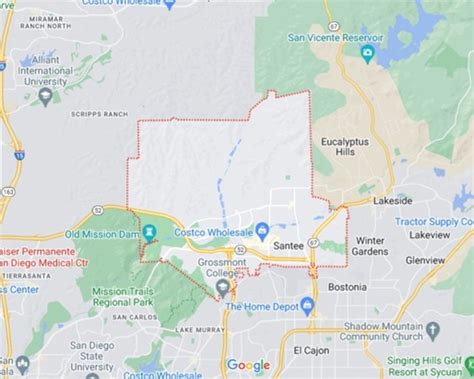 92071 Zip Code Area Map And Details