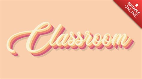 Classroom Script 3d Text Effect Generator