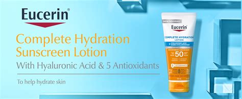 Eucerin Sun Complete Hydration Body And Face Sunscreen Lotion Spf 50 Sunscreen Spf 50 With