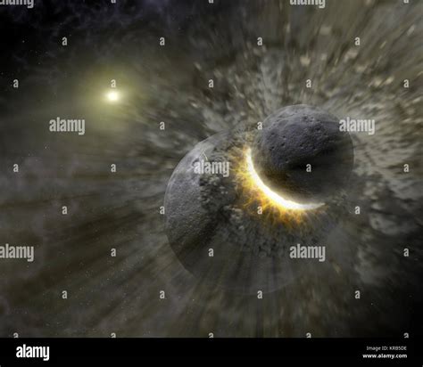 This Artist Concept Illustrates How A Massive Collision Of Objects