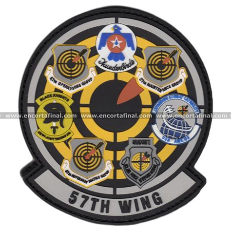 57th Wing Nellis Afb Patch Gaggle Pvc Patch Thunderbirds Red Flag