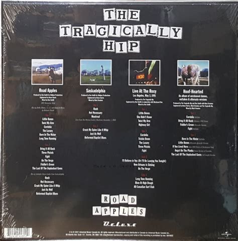 Tragically Hip Road Apples 30th Anniversary Deluxe Edition Vinyl Lp