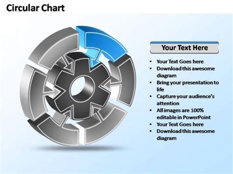 PowerPoint Designs Growth Interconnected Circular Chart Ppt Slides