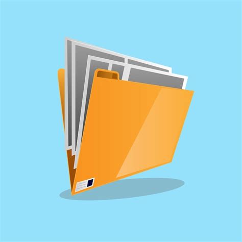 premium vector folder with documents inside