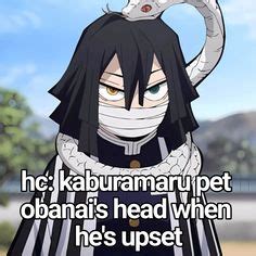 Like Obanai Would Rant To Him While He S Just Petting His Head In Slayer Meme Demon