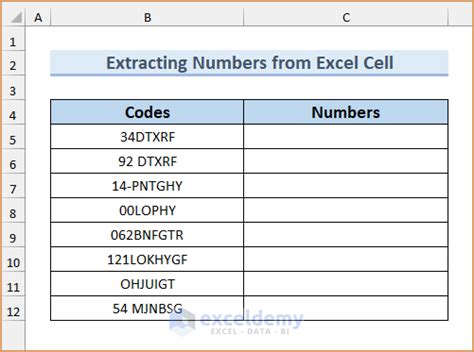 How To Extract Only Numbers From Excel Cell 7 Easy Ways