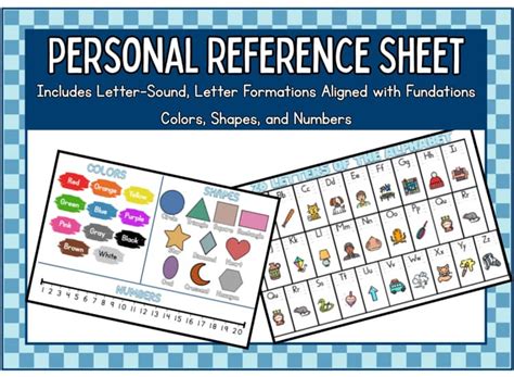 Personal Reference Sheet Letter Sounds • Fundations Letter Formation