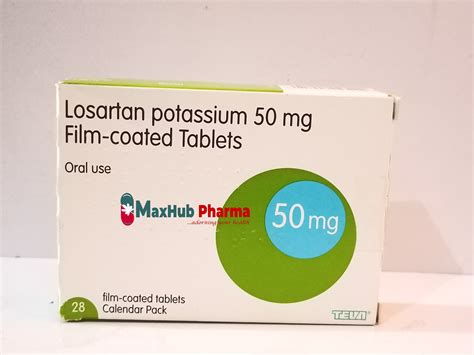 Losartan 50mg Teva By 28 Tablets Maxhub Pharmacy